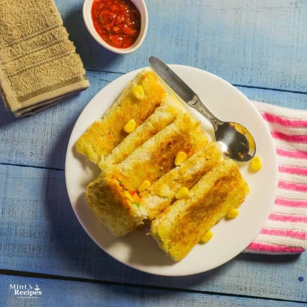 Bread Cheese Pouch Recipe - Evening Snacks Recipe - Mints Recipes