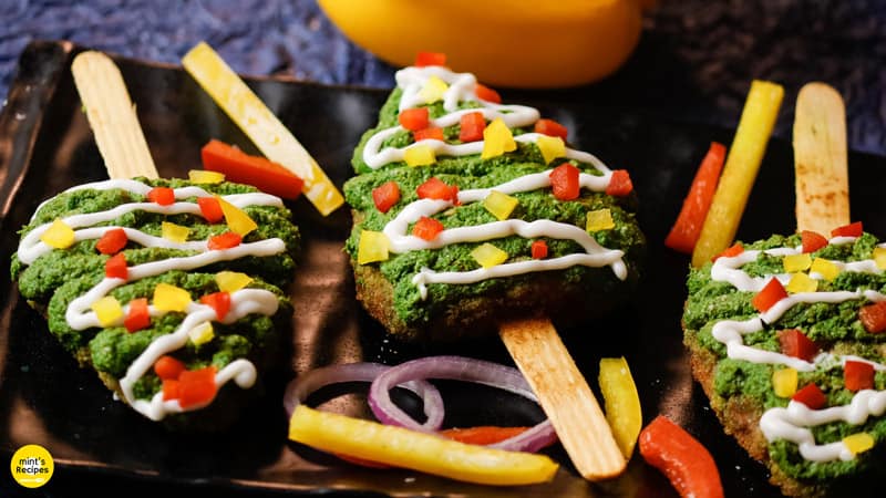 Veg Cutlet Pops Recipe | Christmas Special - Mints Recipes
