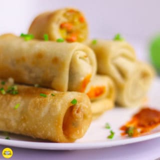 How To Make Veg Spring Rolls for Breakfast - Mint's Recipes